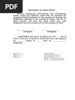 Affidavit For Preliminary Attachment | PDF | Law