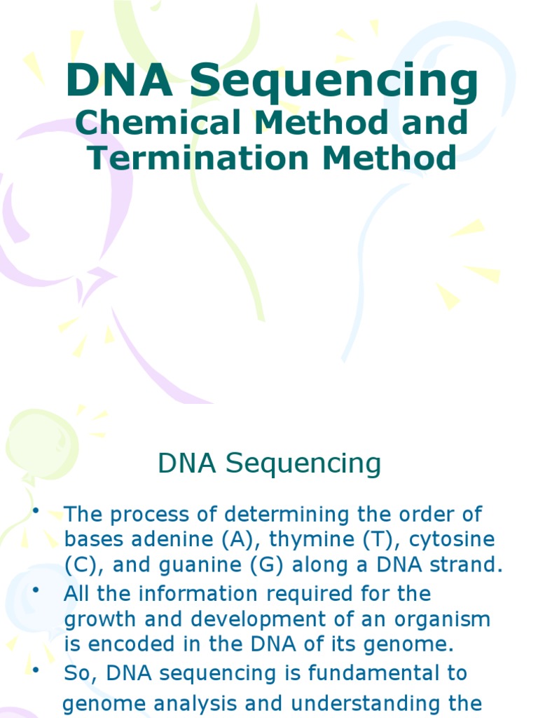 DNA Sequencing-Powerpoint Presentation-Professor's | PDF | Dna ...