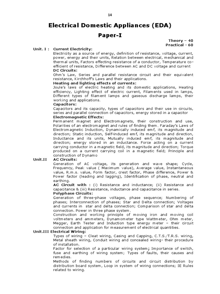 Electrical Domestic Appliances | PDF | Electric Motor | Alternating Current