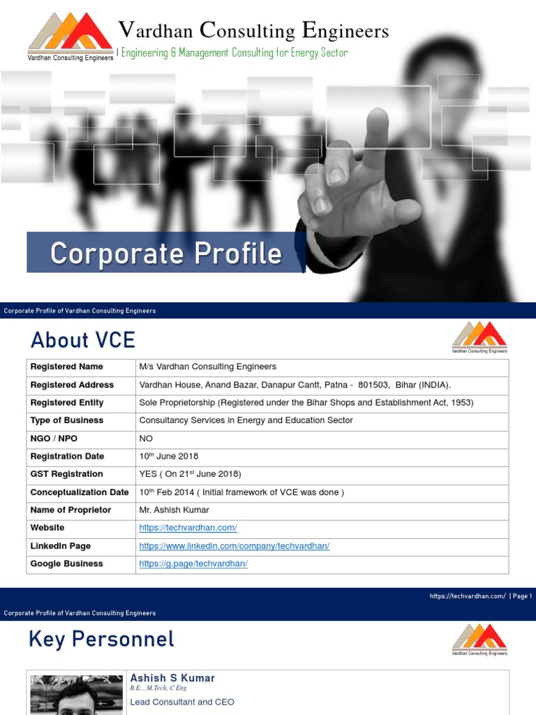 Ardhan Onsulting Ngineers: Corporate Profile | PDF | Solar Power ...