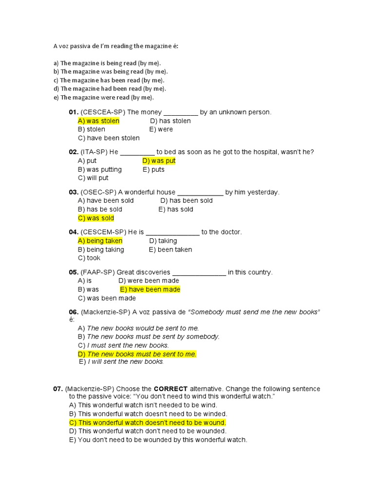 Passive Voice | PDF | Syntactic Relationships | Grammar