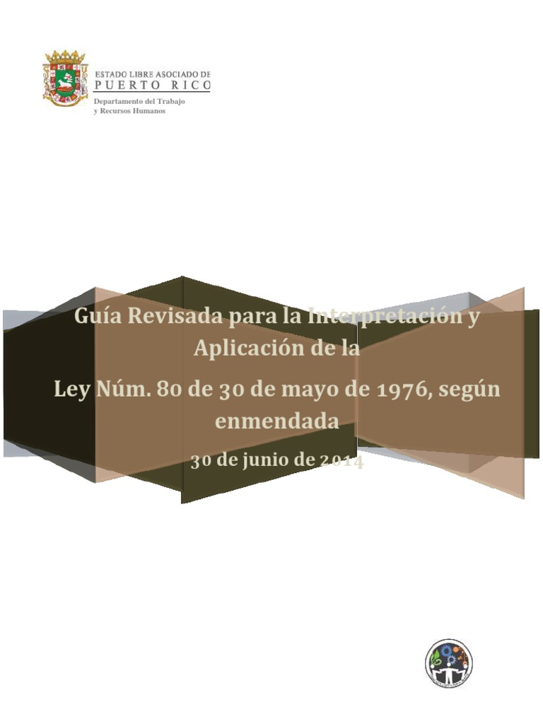 GUIA Revisada de La Ley 80 1976 (Documento Final) | PDF | Puerto Rico ...