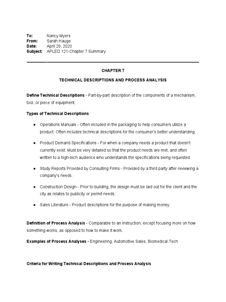 Chapter 7 Summary | PDF | Specification (Technical Standard) | Cognitive Science