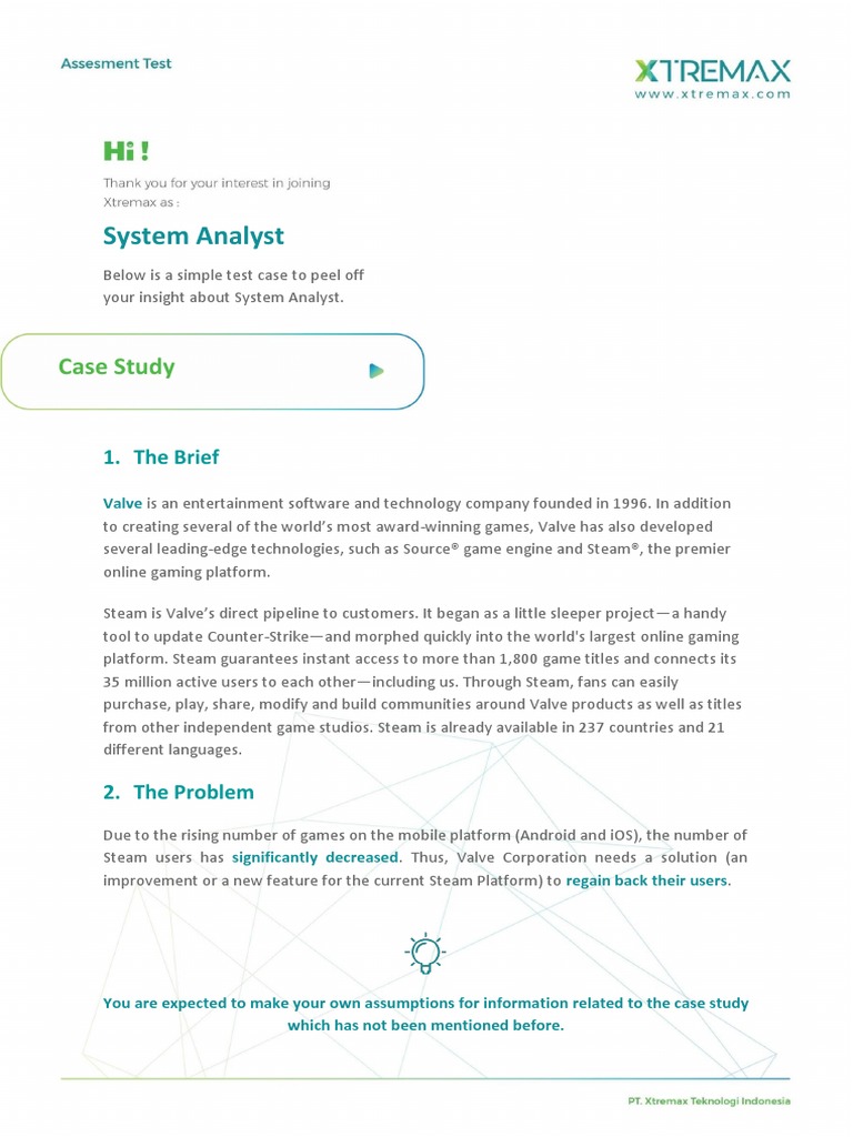 System Analyst: Case Study | PDF