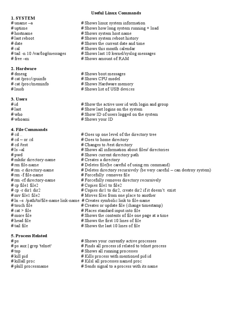 Essential Linux Commands: A Comprehensive Guide to Common System, File, Networking, and Package ...