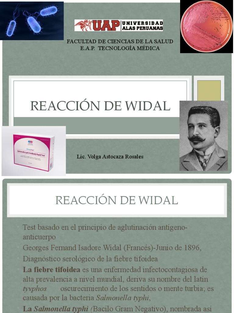 Reacción de Widal: Diagnóstico y Limitaciones | PDF | Salmonela | Antígeno