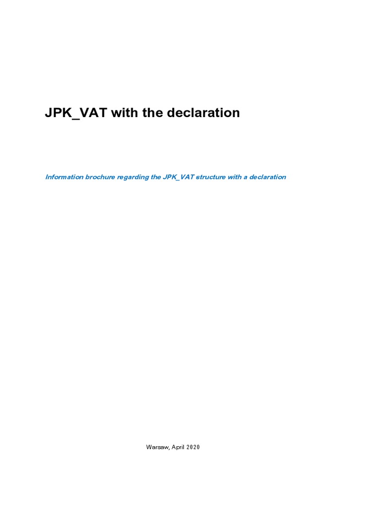 An Informational Guide to the Structure and Elements of the JPK_VAT ...