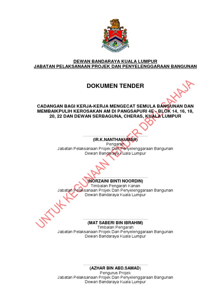 Fail Dokumen Meja Tender | PDF