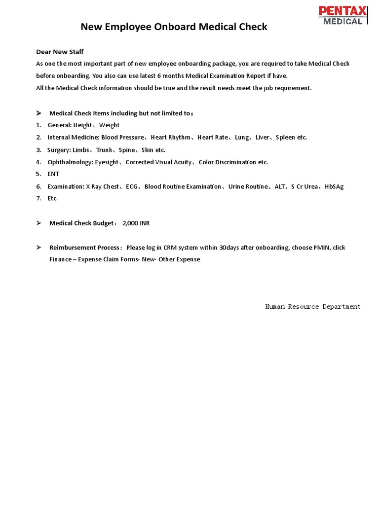 Ensuring a Healthy Workforce: An Overview of New Employee Medical Check ...