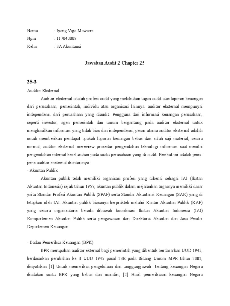 Chapter 25 - Audit 2 | PDF