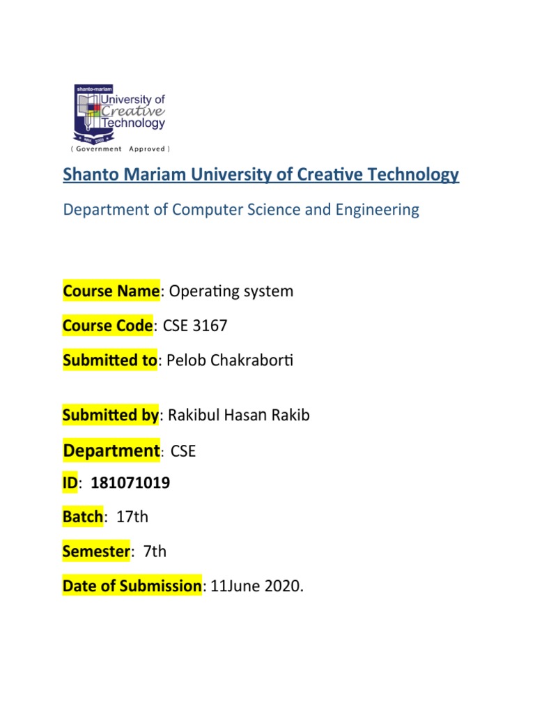 Final Assignment Cse Pdf File System Computer Data Storage 