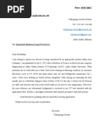CV & Application Letter of Mulugeta Beza Wakjira | PDF | Ethiopia