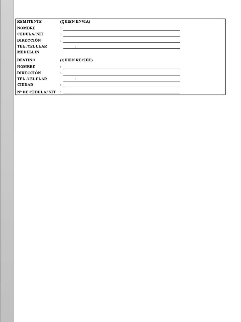 Rotulo de Envio | PDF