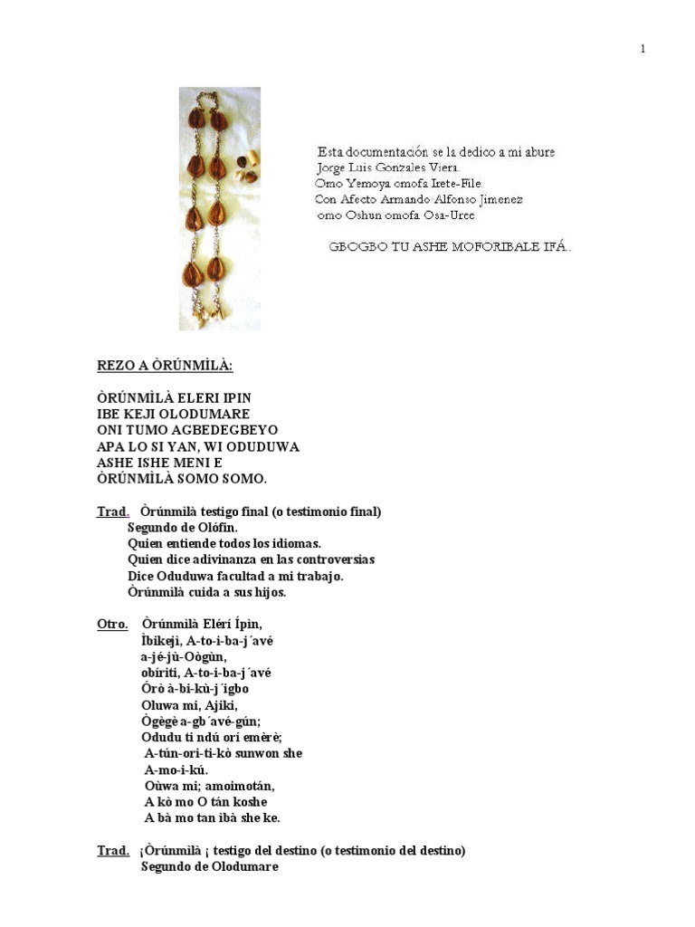 Copia de OSA-UREE IRETE FILE | PDF | Santeria | Mitología