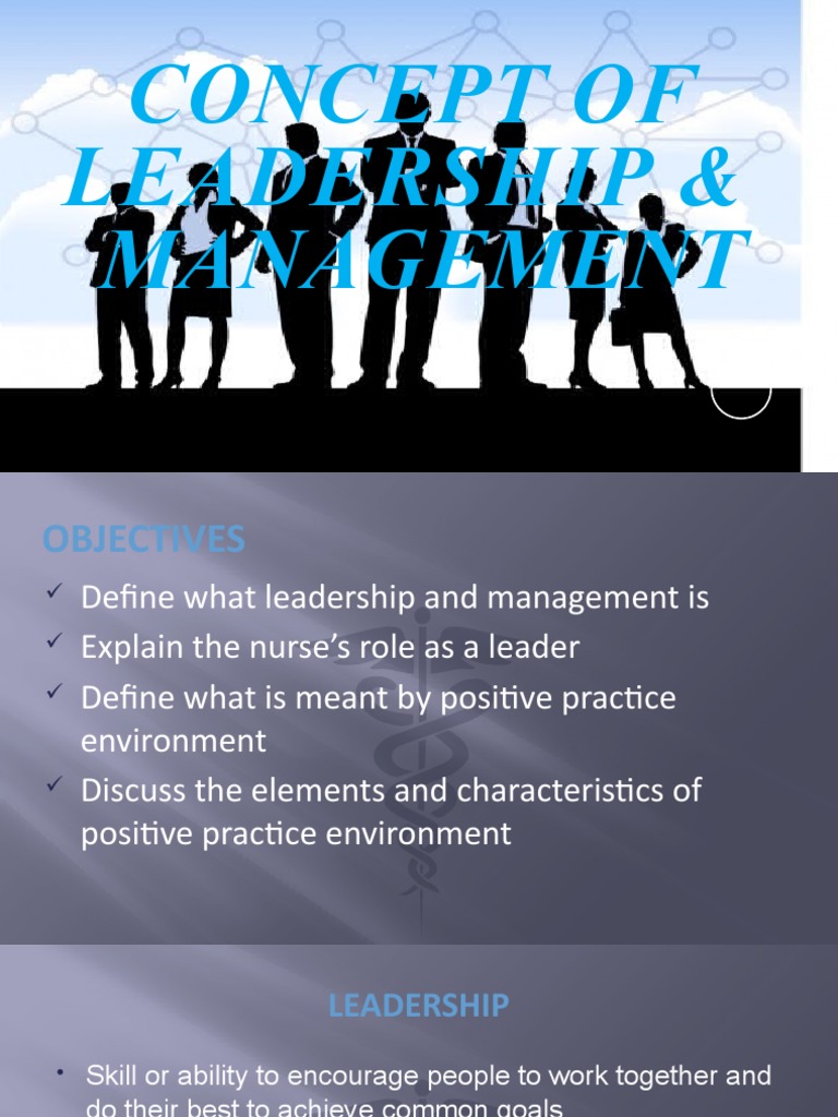 Concept of Leadership & Management | PDF | Occupational Stress | Leadership