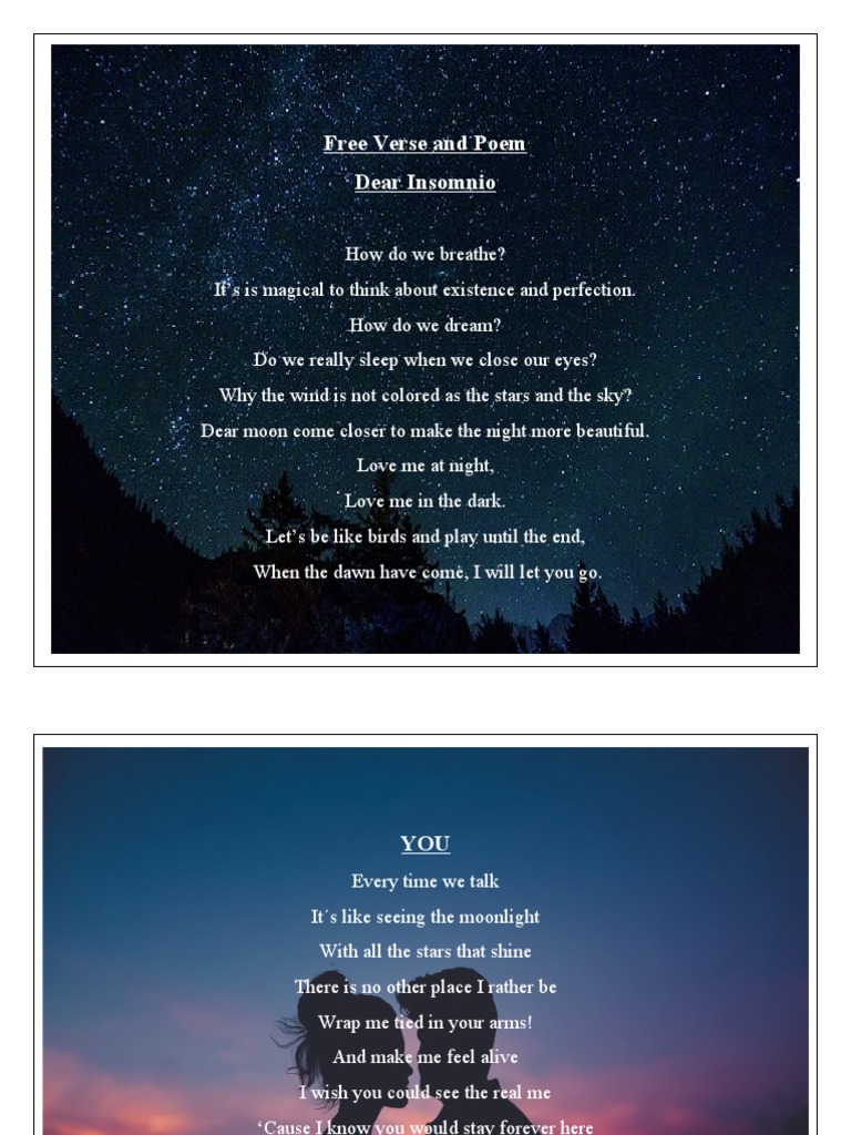 Poem and Free Verse 1 | PDF