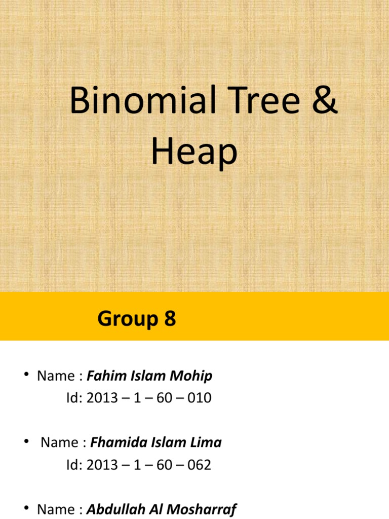 Binomial Trees & Heaps Explained | PDF | Option (Finance) | Algorithms ...