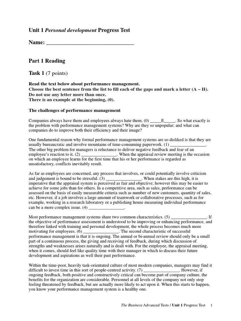 Grade 9 Personal Development Test | PDF | Performance Appraisal ...
