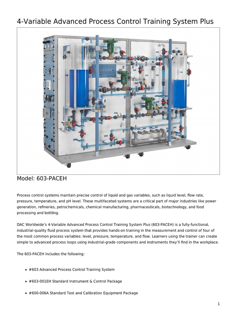 4-Variable Advanced Process Control Training System Plus - 603-PACEH | Download Free PDF ...