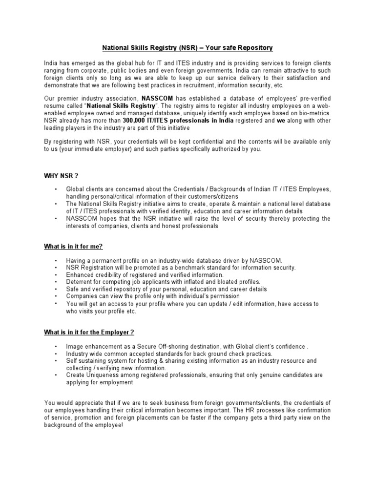 NSR | PDF | Identity Document | Business