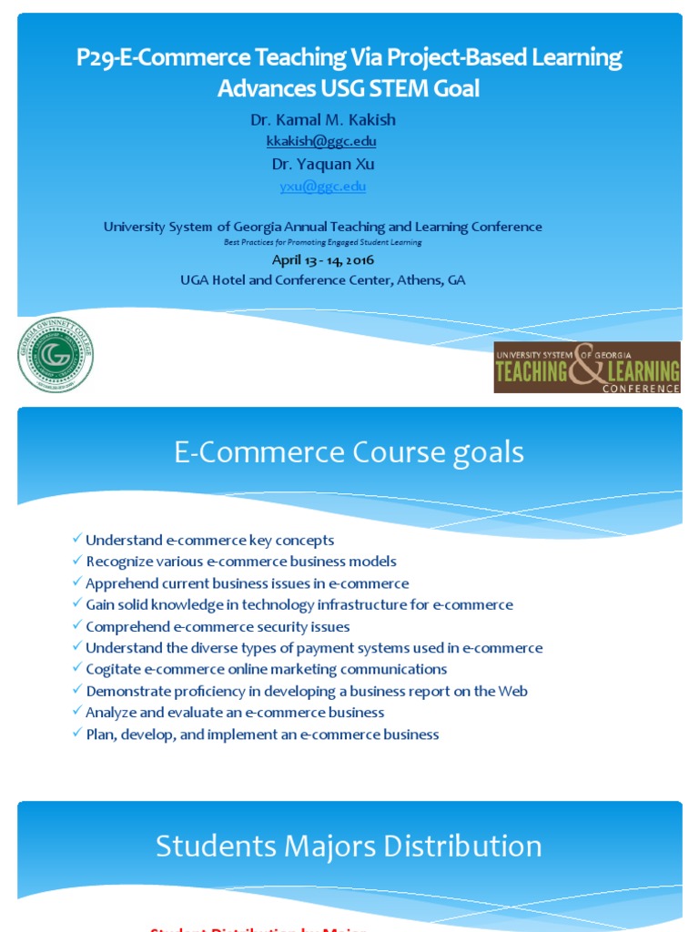 P29-E-Commerce Teaching Via Project-Based Learning Advances USG STEM ...