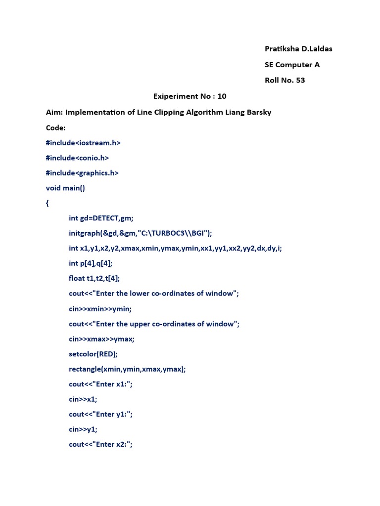 CG Exp-10 | PDF | Computers