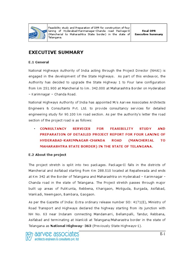 00.executive Summary - P2 | PDF | Traffic | Land Transport