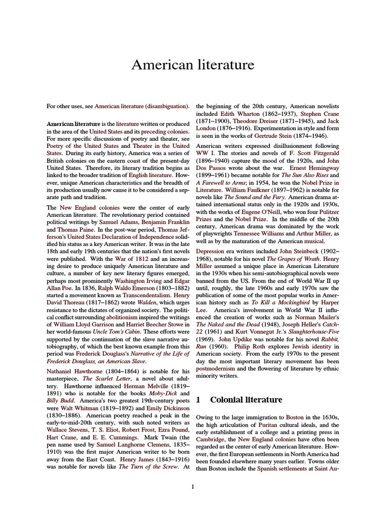 American Literature | PDF | American Literature | Poetry