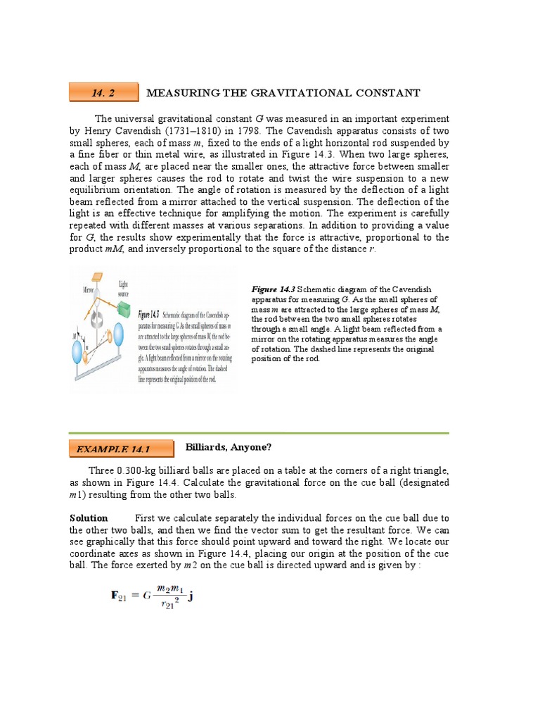 Measuring of Gravitational Constant | PDF | Physics | Force