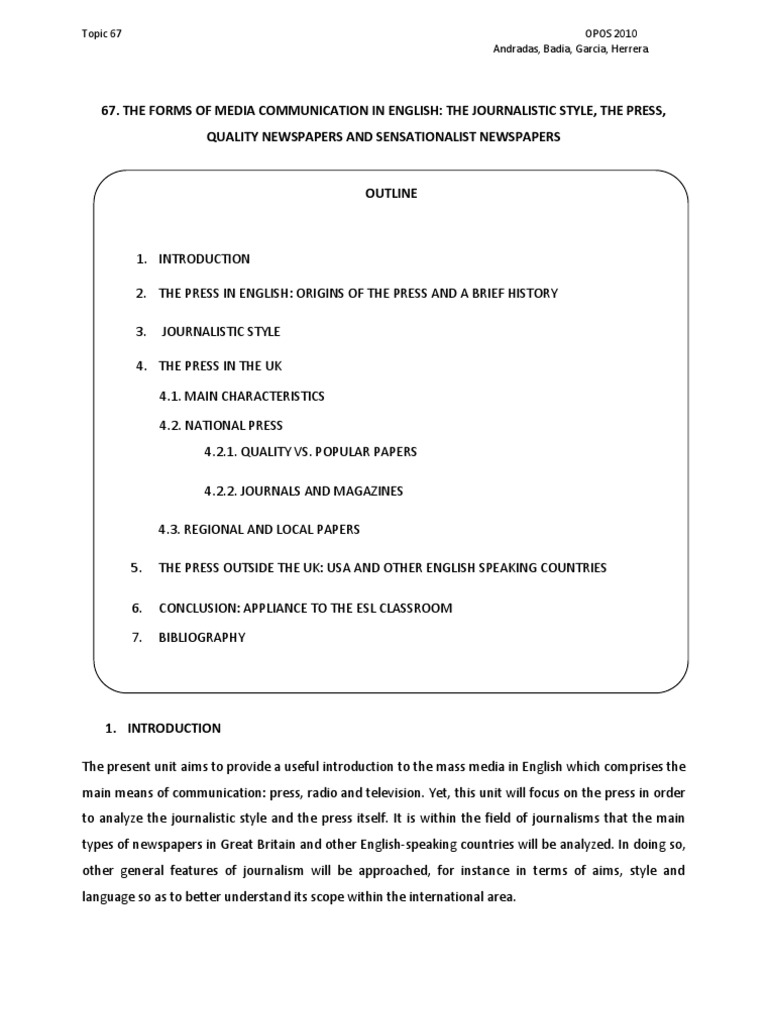 Understanding English Media Communication | PDF | The Times | Newspapers