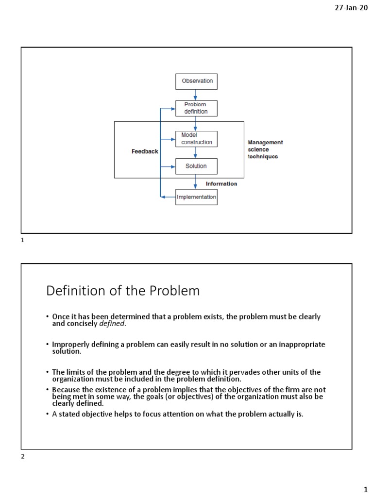 Definition of The Problem | PDF | Conceptual Model | Variable (Mathematics)