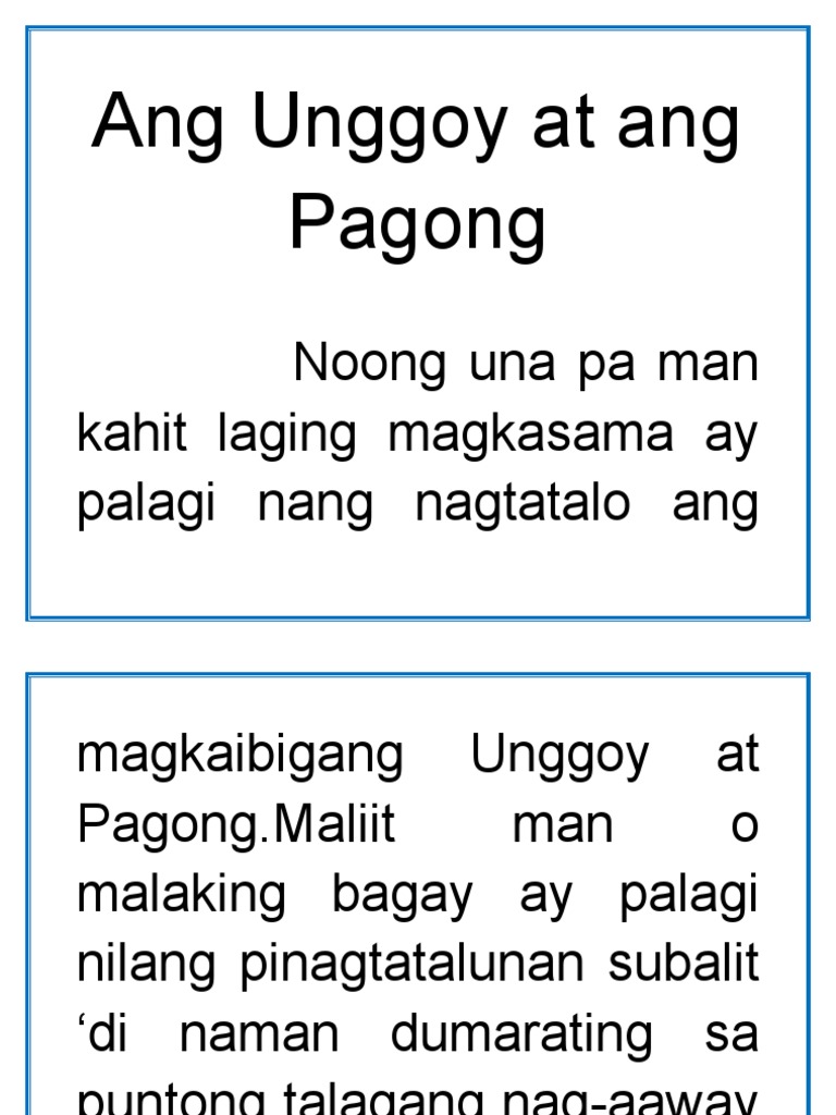 Ang Unggoy at Ang Pagong | PDF