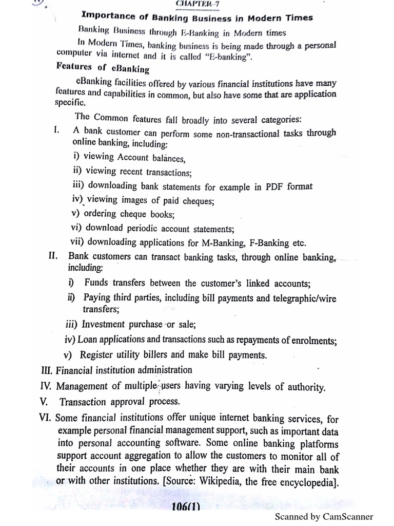 Importance of Banking Business in Modern Times | PDF