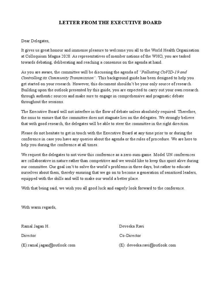 WHO Committee Agenda Guide | PDF | Virus | Infection