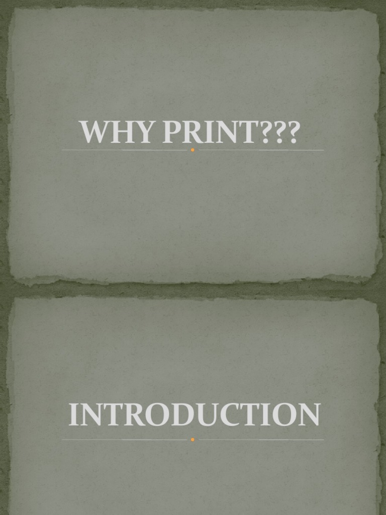 Why Print | PDF