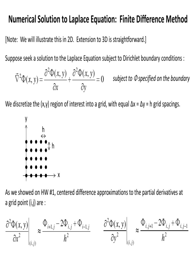 Laplace Finite Difference | PDF | Numerical Analysis | Mathematical Relations
