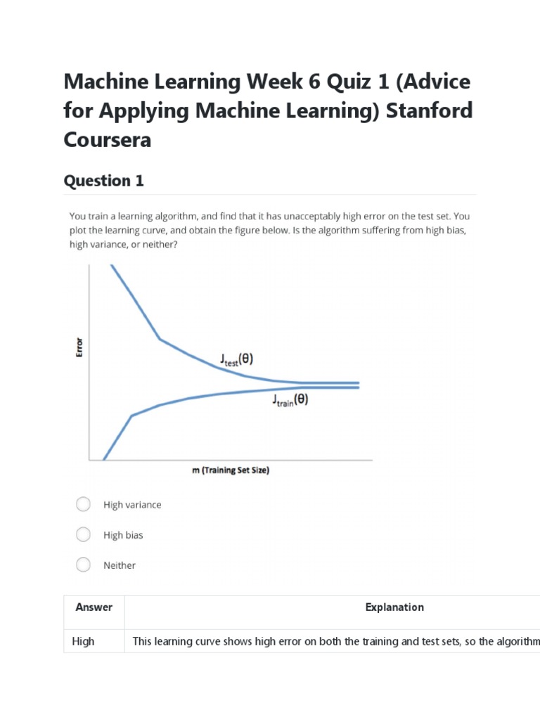Machine Learning Quiz Insights | PDF | Machine Learning | Systems Science