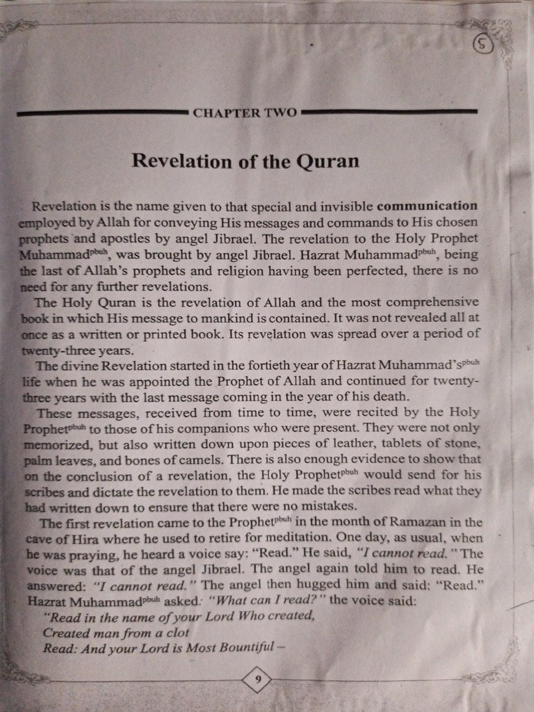 Revelation of Holy Quran. | PDF | Revelation | Prophets And Messengers ...