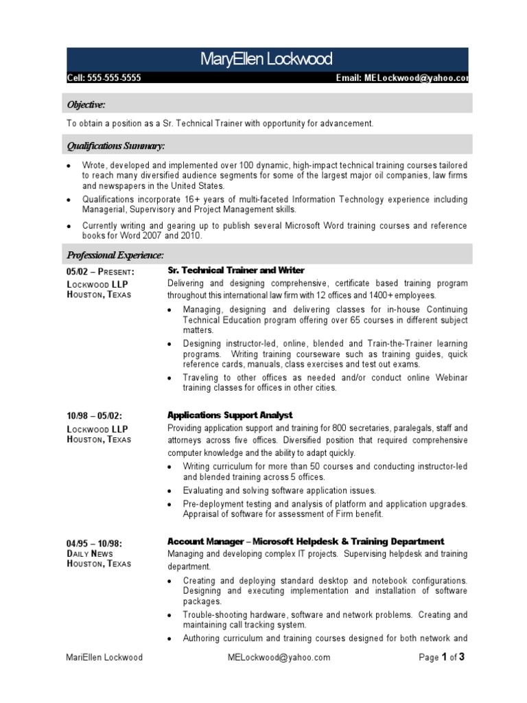 Resume Objective Sample | PDF | Visual Basic For Applications | Computing