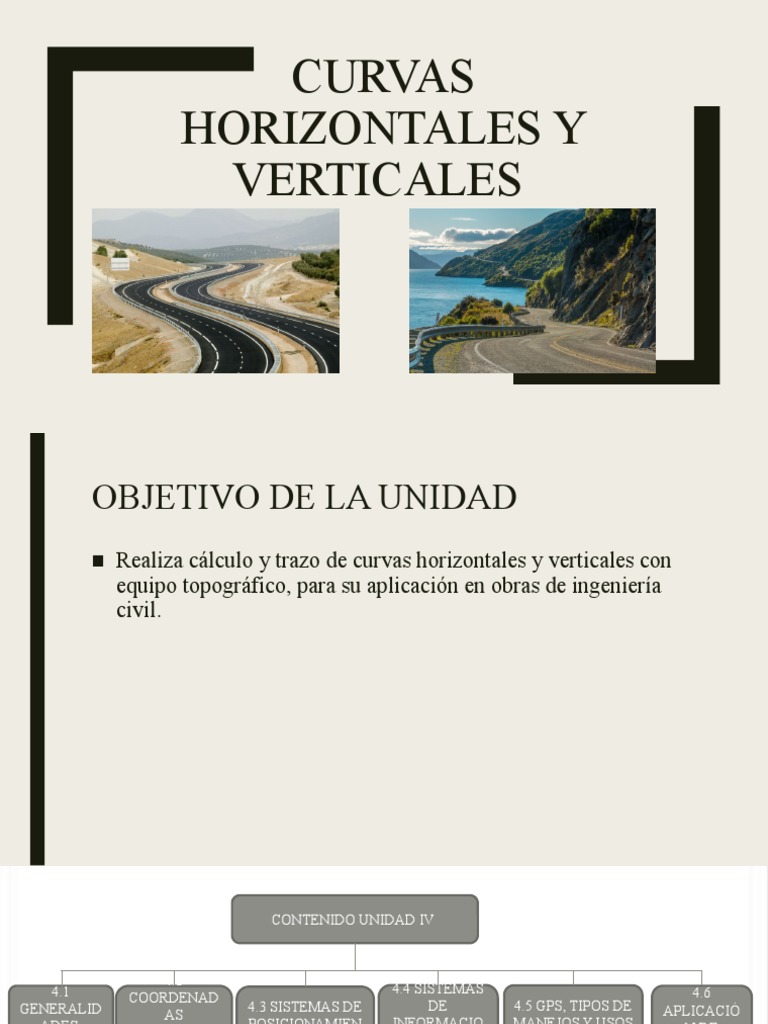 Curvas Horizontales y Verticales | PDF | Curva | Sistema de información ...