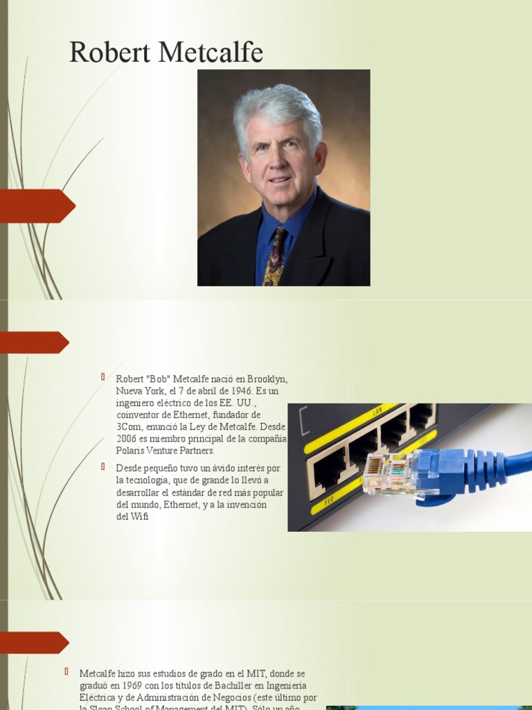 Robert Metcalfe y la invención de Ethernet | PDF | Redes | Tecnología ...