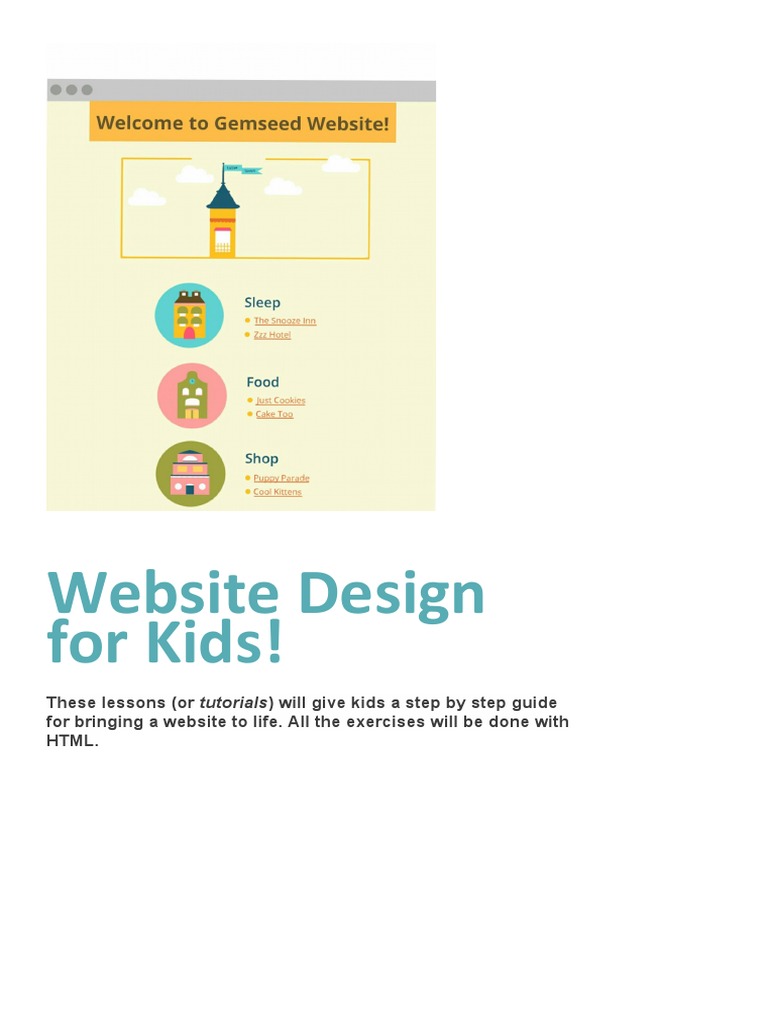 HTML Web Design for Kids | PDF