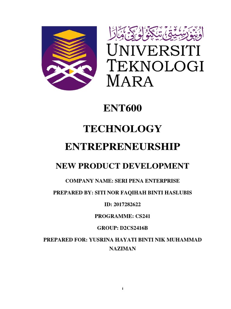 Ent600 - NPD | PDF | New Product Development | Vitamin