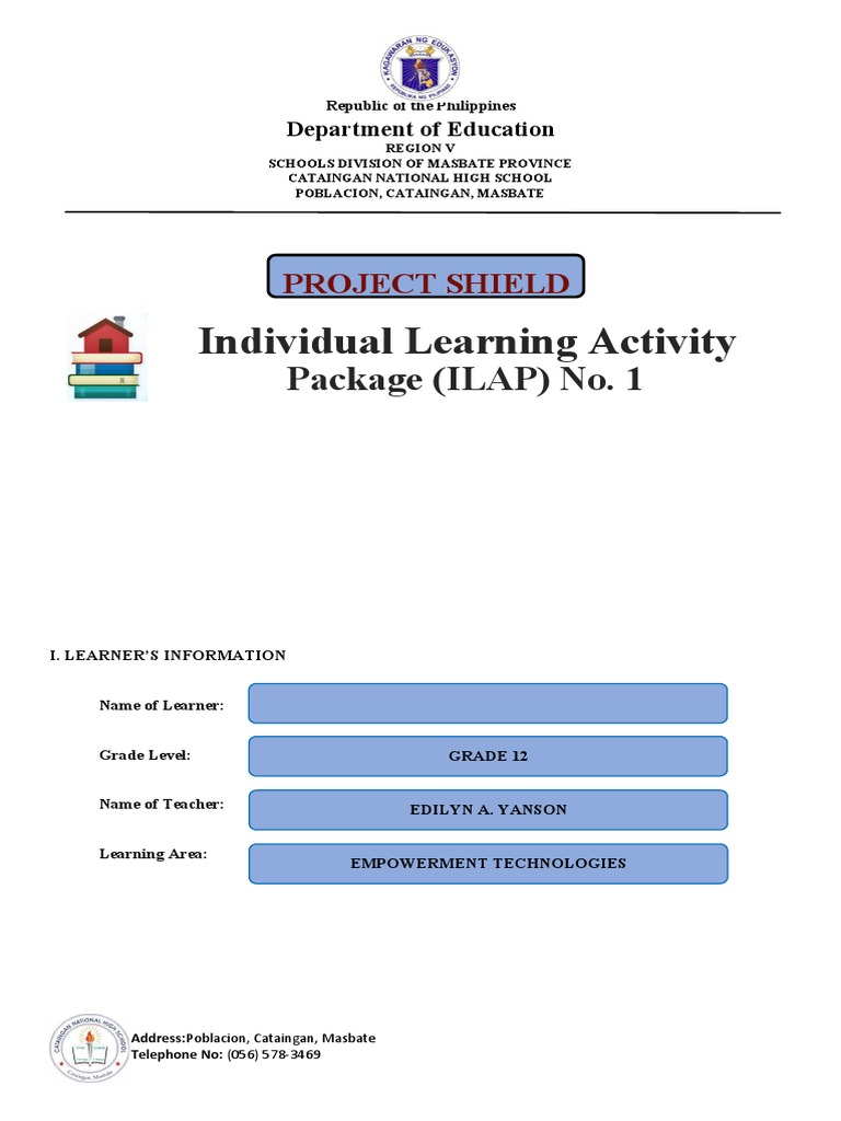 Individual Learning Activity: Package (ILAP) No. 1 | PDF | World Wide ...