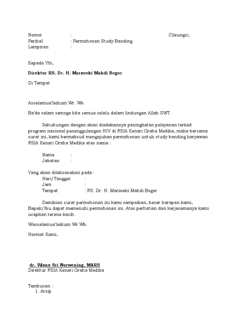 Surat Study Banding | PDF