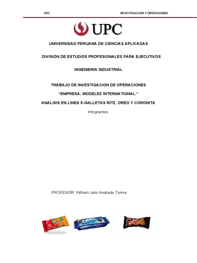 TF Iop Mondelez Finaldocx 1 | PDF | Business | Science