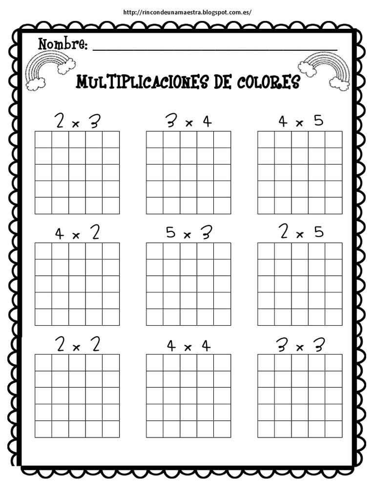 Multiplicaciones de Colores PDF | PDF
