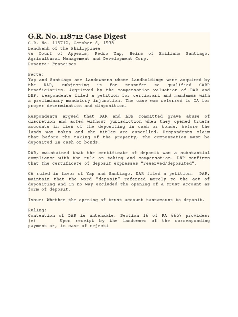 G.R. No. 118712 Case Digest | PDF