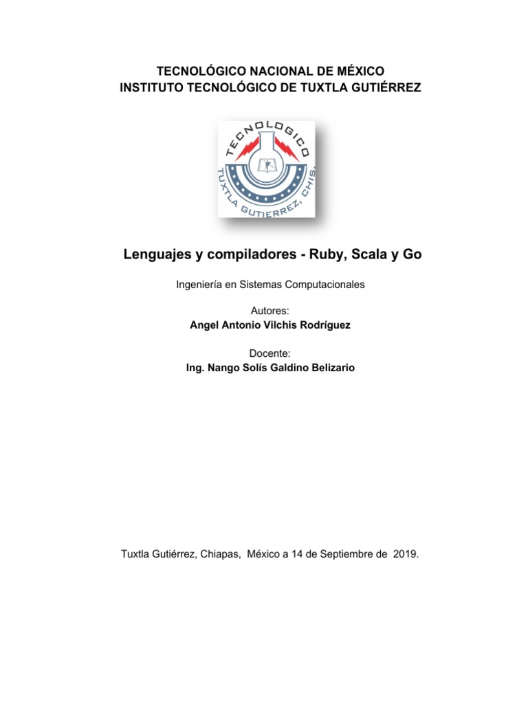Lenguajes y Compiladores Ruby, Scala, Go | PDF | Ruby (lenguaje de programación) | Lenguaje de ...