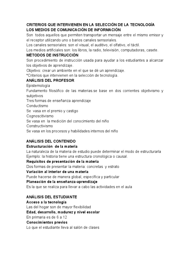 Métodos de Instrucción | Descargar gratis PDF | Aprendizaje ...